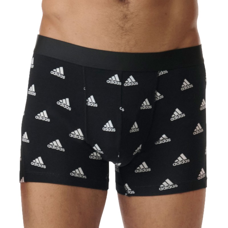 Adidas Sport - Active Flex Cotton 2-Pack of Blue & Black Logo Boxer...