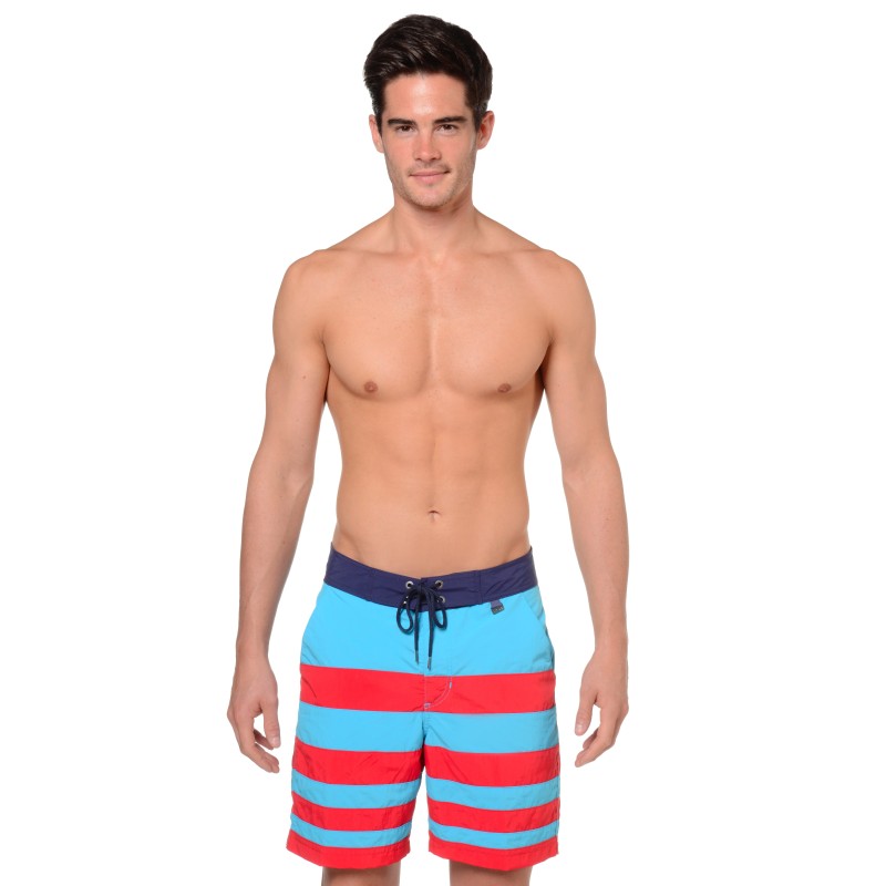 Long Beach Boxer Calvi turquoise - HOM : vente short de bain homme ...