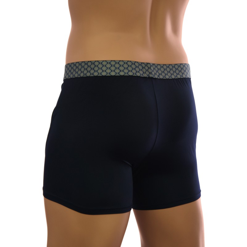 Tie boxer bleu nuit - HOM : vente shorty boxers homme HOM sur Homéose
