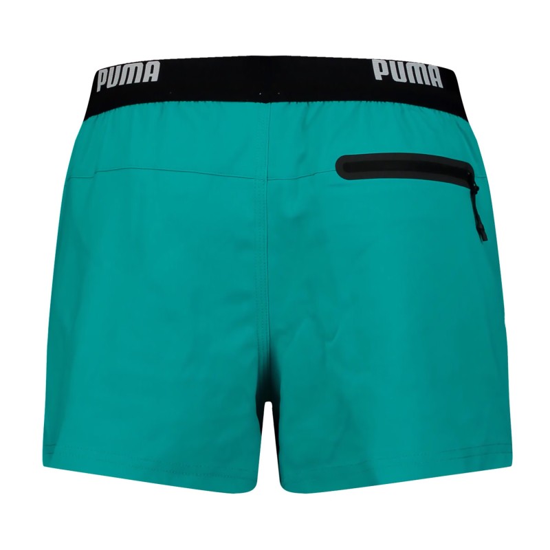 PUMA Logo Short Length Swimming Shorts - aqua - Puma : sale of Bath...