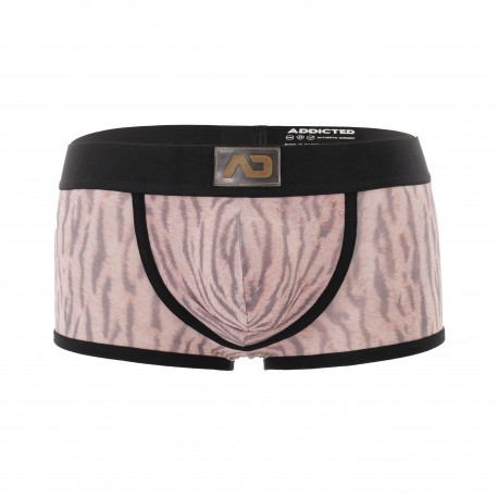 Trunk Tiger Print - beige - ADDICTED : vente shorty boxers homme AD...