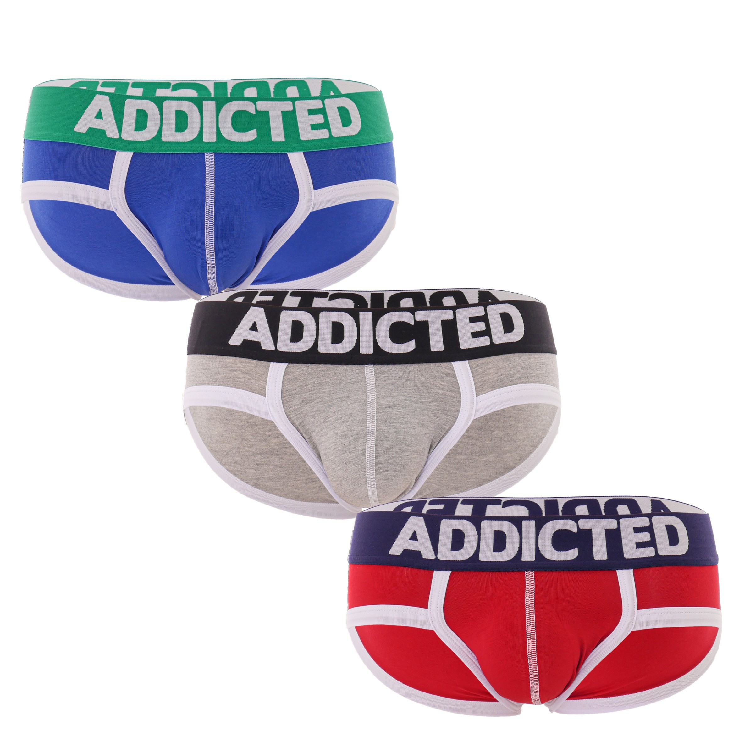 Lot de 3 slips ADDICTED - ADDICTED : vente slips et bandeaux pour h...