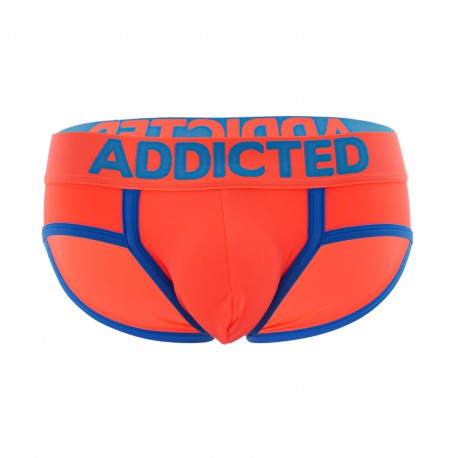 RING UP NEON MESH BRIEF NEON - orange - ADDICTED : sale of Brief fo...