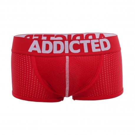 Boxer mesh Push-Up - rouge - ADDICTED : vente shorty boxers homme A...