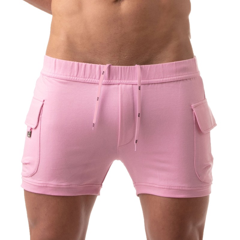 Short Cargo Tof Paris - Rose - TOF Paris : vente short homme TOF Paris